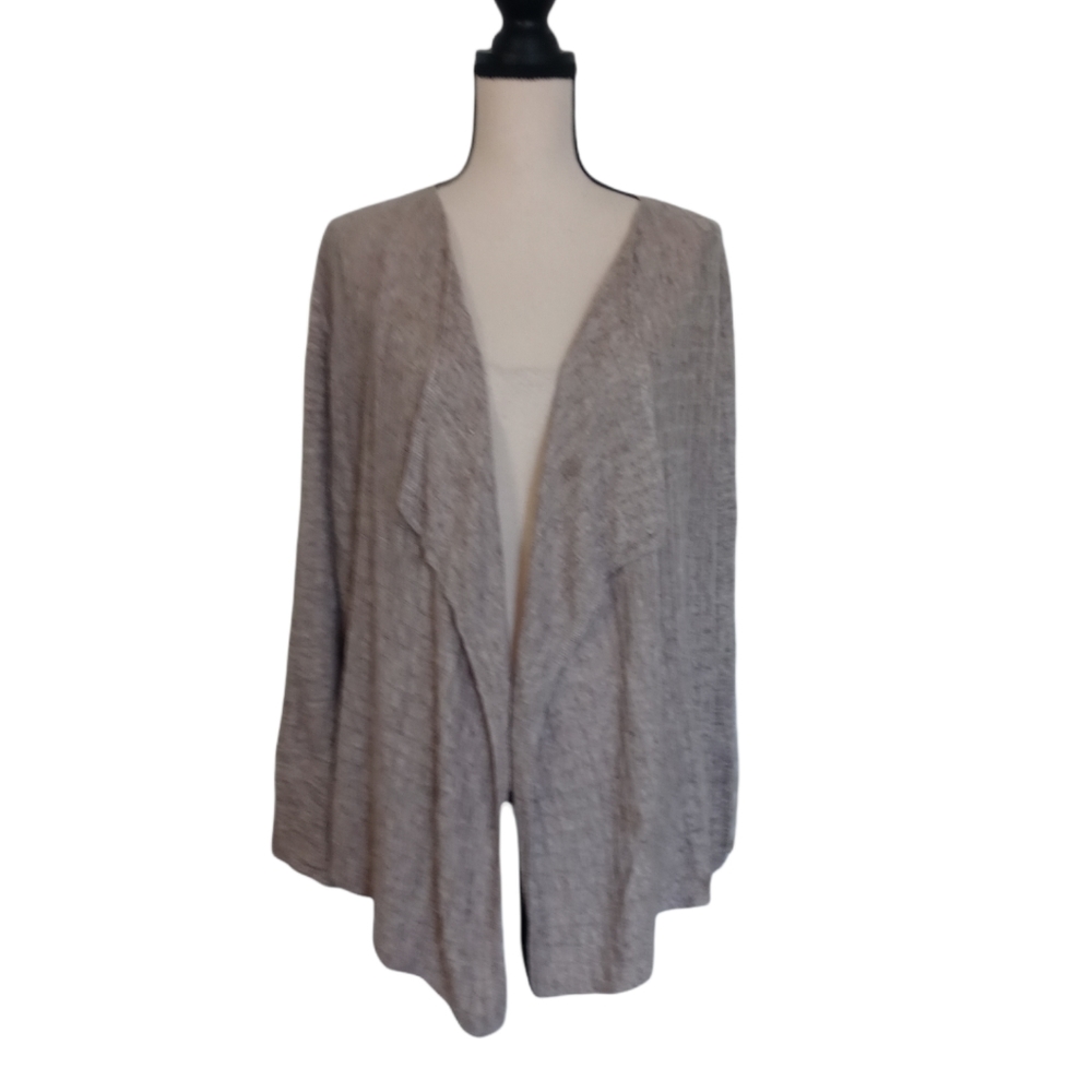 Eileen Fisher Linen Waterfall Cardigan - Gem